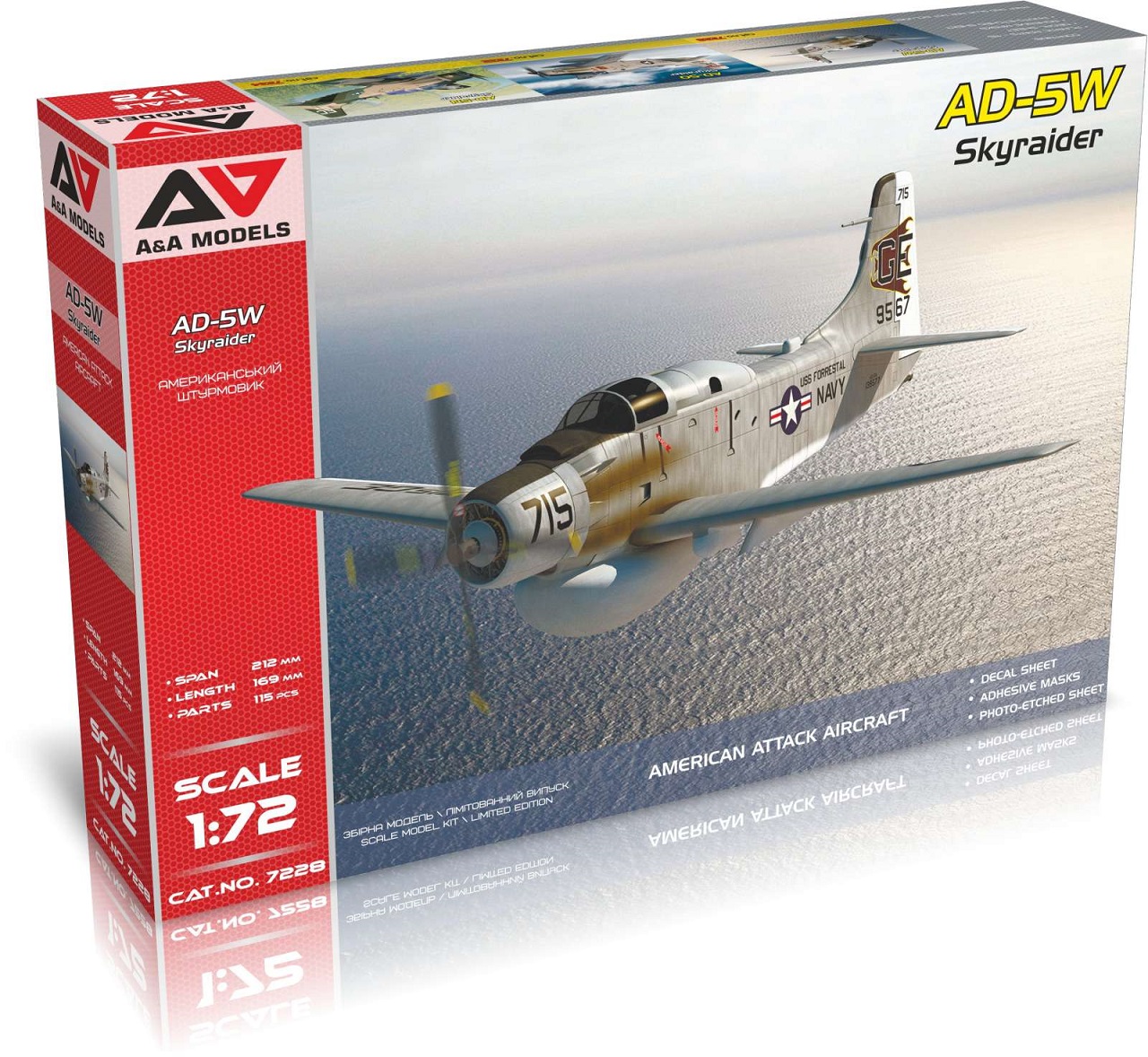 AD-5W "SkyRaider" attack aircraft - ModelSvit official web-shop